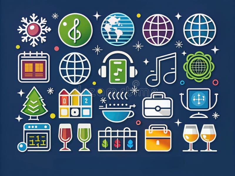 A Versatile Icon Set for Creative Projects: Global, Festive, and ...
