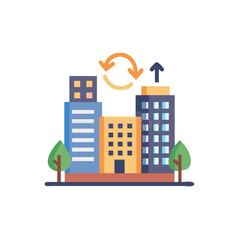 Versatile Icon for Urban Revitalization Stock Illustration ...