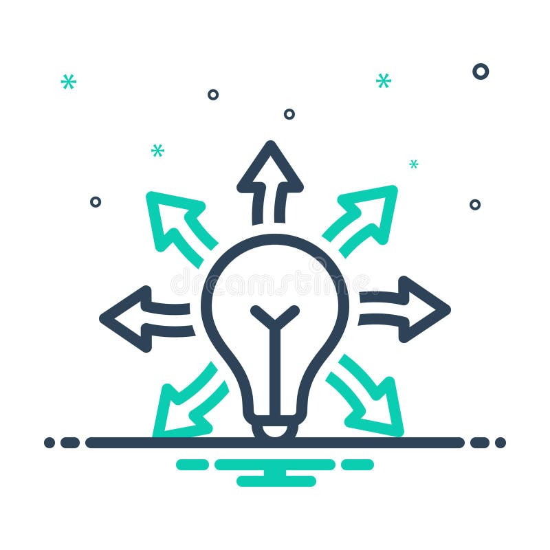 Mix Icon for Versatile Idea, Versatile and Solution Stock Vector ...