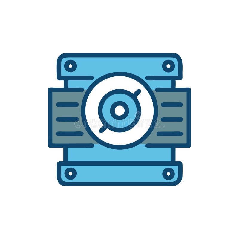 Versatile Induction Motor for Different Industries Stock Illustration ...