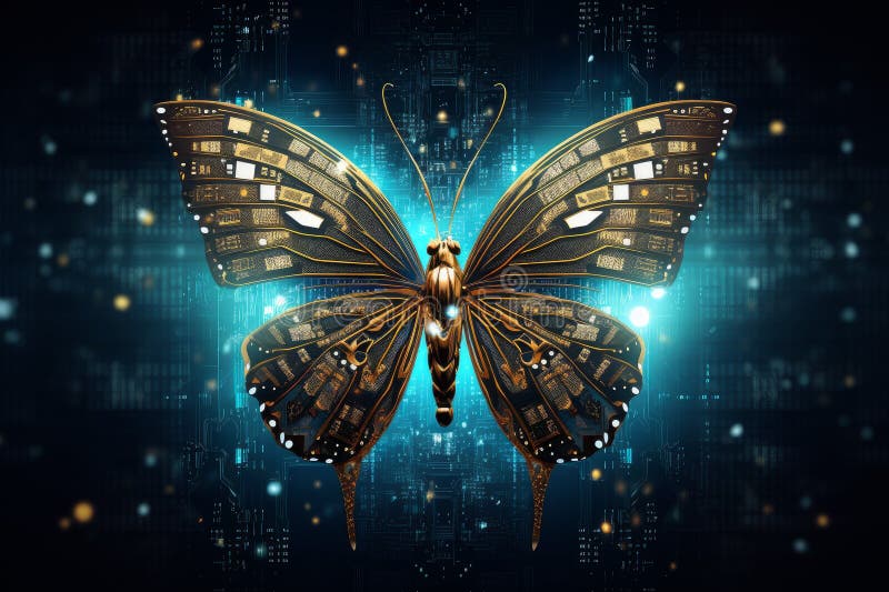 Versatile Information Technology Butterfly. Generate Ai Stock Photo ...