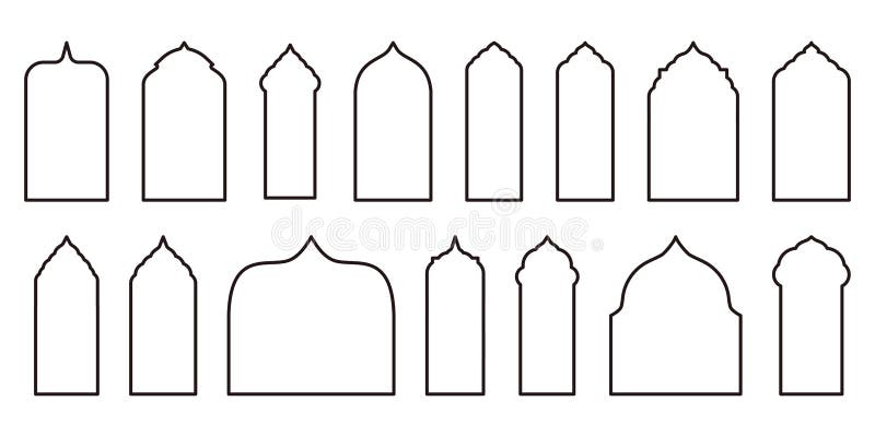 Versatile Islamic Style Outline Borders and Frame Design Templates ...