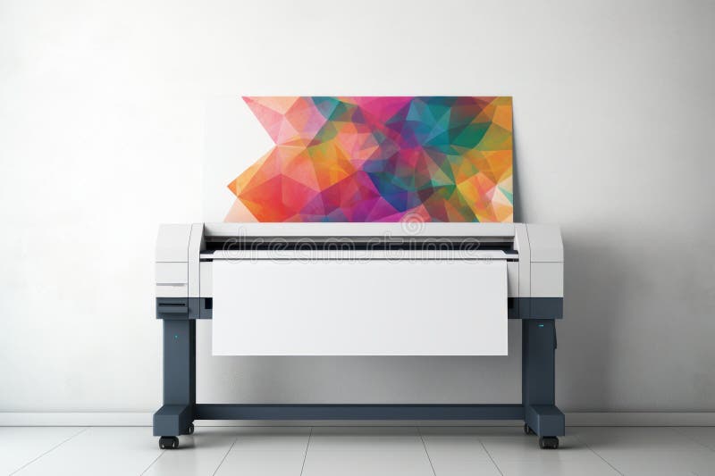 Versatile Large Format Printer Mockup. Generate Ai Stock Photo - Image ...