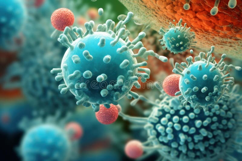 Versatile Macro Virus Cell. Generate Ai Stock Illustration ...