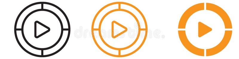 Versatile Media Player Icon for Audio and Video Graphics Essential for ...