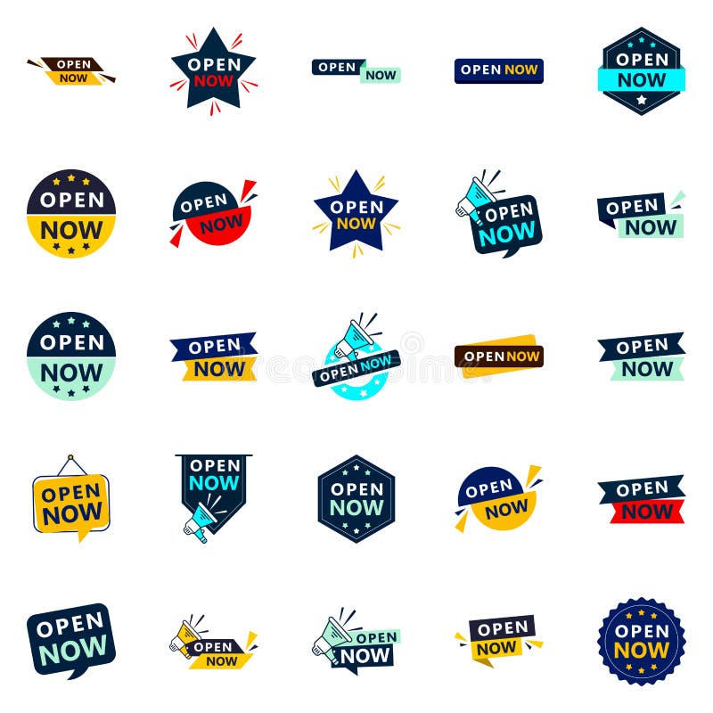 25 Versatile Open Now Signage Templates Stock Vector - Illustration of ...