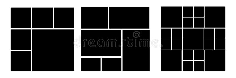 Versatile Photo Collage Layouts for Creative Design Vector Silhouette ...