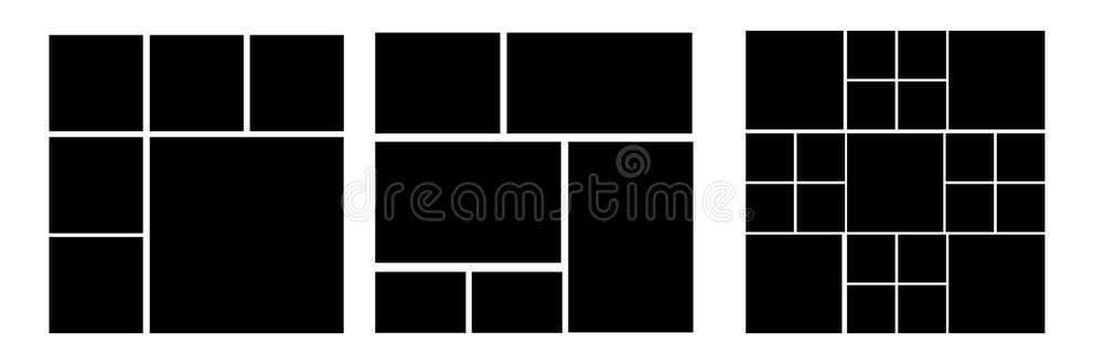 Versatile Photo Collage Layouts for Creative Design Vector Silhouette ...