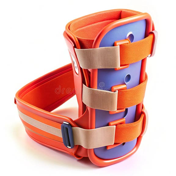 Plastic Splint Holder with Adjustable Straps Stock Illustration ...