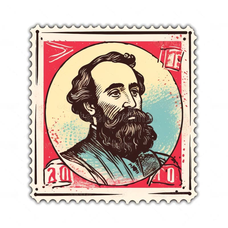 Versatile Postage Stamp Office Supply Cartoon Square Illustration ...