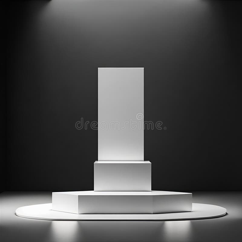 Versatile Product Display: Empty Podium and Stand Stock Illustration ...