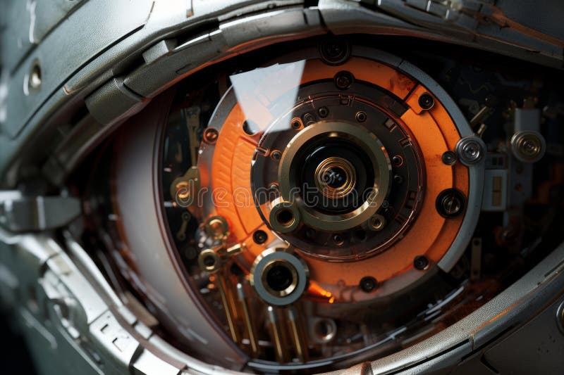 Versatile Robot Eye Ai. Generate Ai Stock Photo - Image of black, hand ...