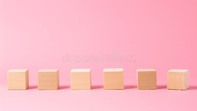 Versatile Row of Small Wooden Blocks on Textured Background for ...