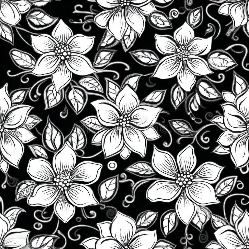 Versatile Seamless Floral Patterns for Printed Media. AI Image ...