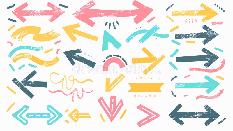 A Versatile Set of Curved Arrows and Pointers in an Illustrative Style ...