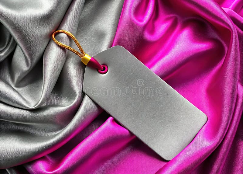 Versatile Silver Silky Blank Tag a Premium Fabric Accessory for ...