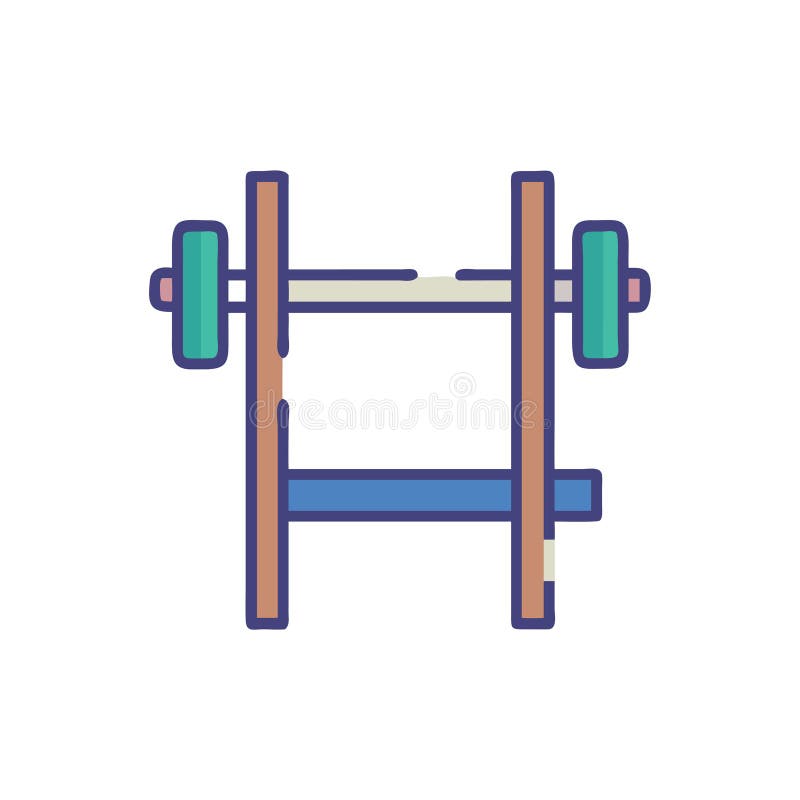 Versatile Squat Rack Icon stock illustration. Illustration of body ...
