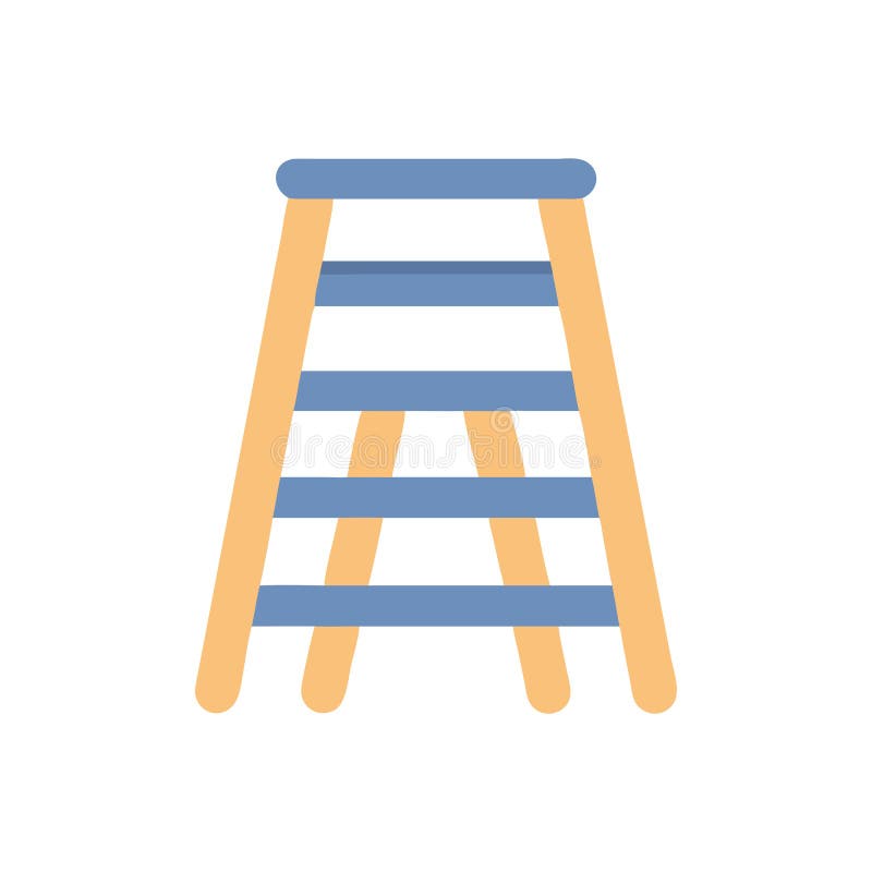 Versatile Step Ladder Icon for Home Use Stock Illustration ...