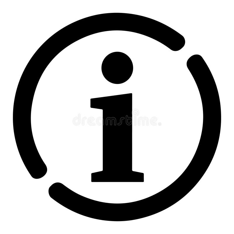 Information Icon Black and White Info Symbol Stock Illustration ...