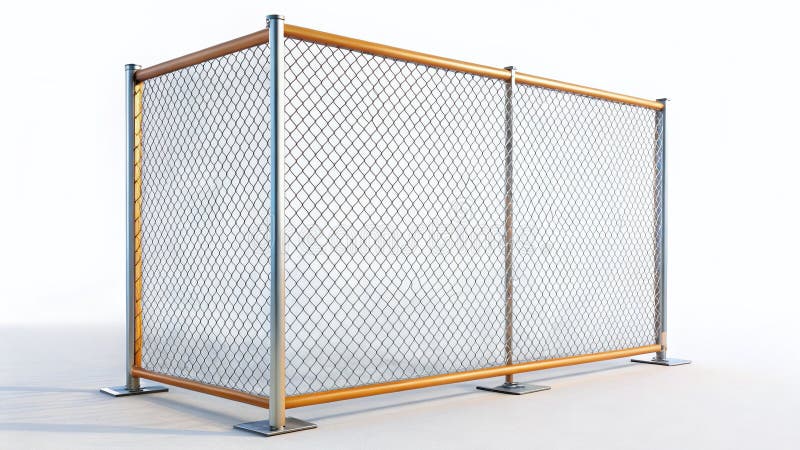 Versatile Temporary Construction Fence Panel 3D Render of Flexible ...