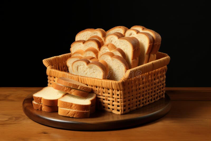 Versatile Toast Bread Basket. Generate Ai Stock Photo - Image of basket ...