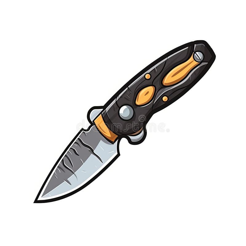 Versatile Utility Knife Construction Tool Cartoon Square Illustration ...