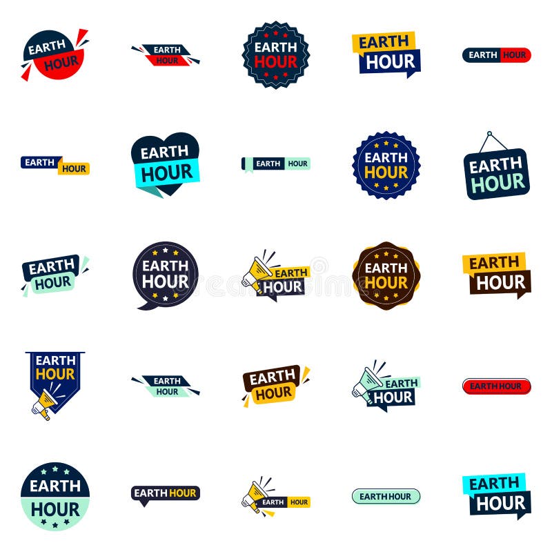 25 Versatile Vector Designs in the Earth Hour Pack Perfect for Climate ...