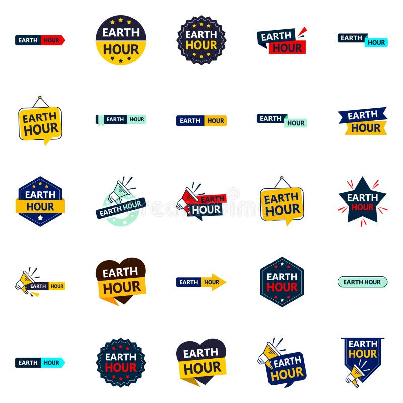 25 Versatile Vector Designs in the Earth Hour Pack Perfect for ...