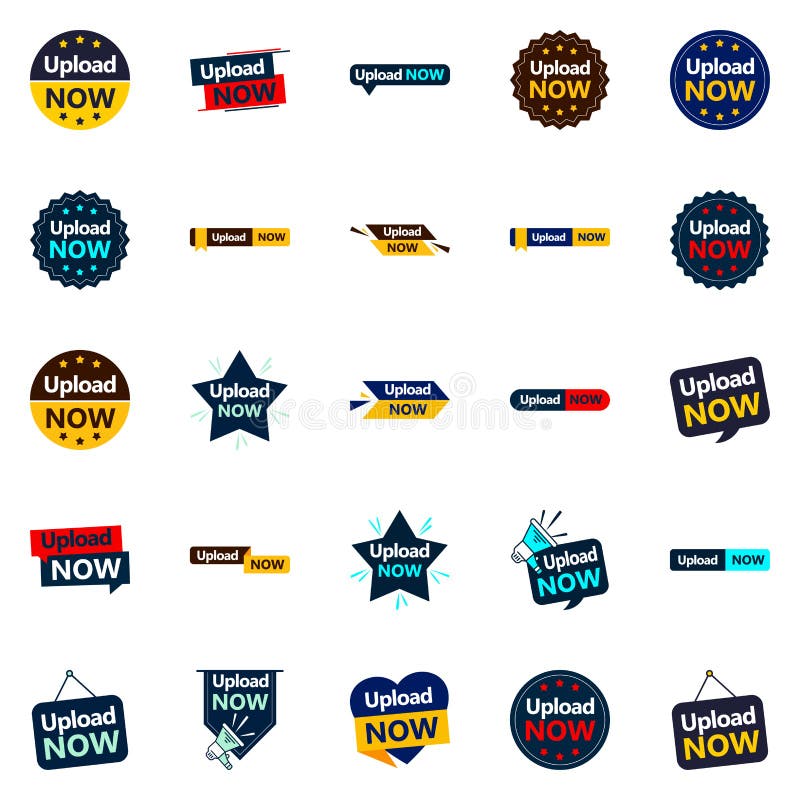 25 Versatile Vector Designs in the Upload Now Pack Perfect for Graphic ...