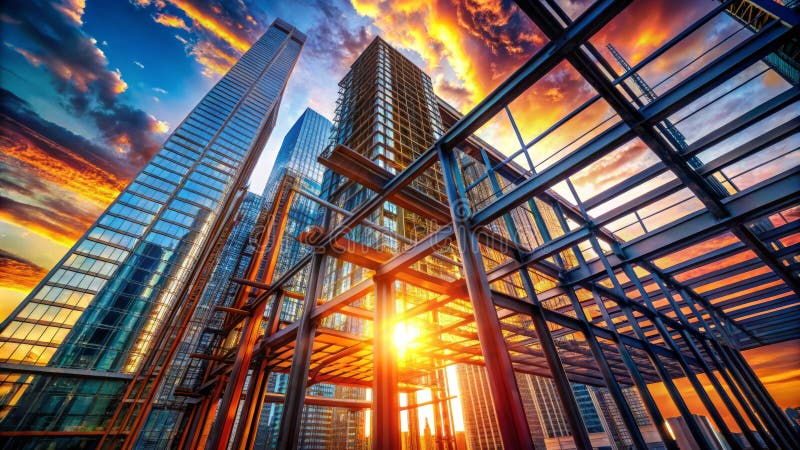 Flat Style Construction Building Development Design Editable Vector ...