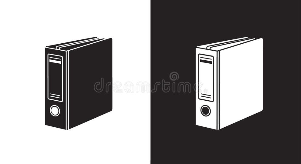 Black Office File Folder Ring Binder Stock Illustrations – 1,257 Black ...