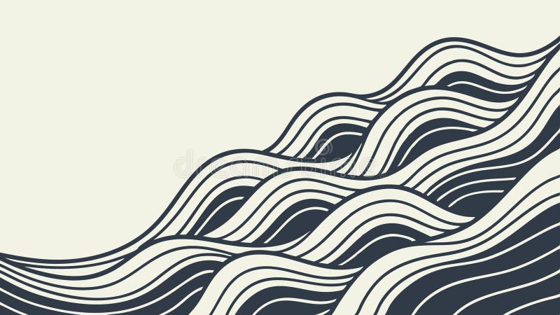 Dynamic Wavy Lines Pattern, Abstract Flow, Vector Design Generative AI ...