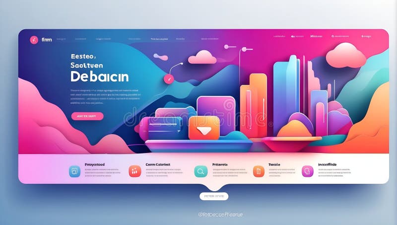 Versatile Vortex: Scalable UI UX Page Template. AI Generate Stock ...