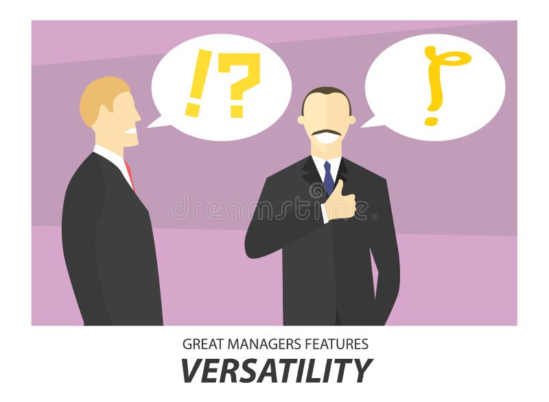 Versatility, Great Managers Features Concept Illustration. Businessman ...