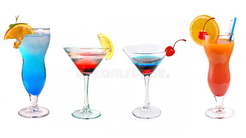 Verschiedene Cocktails an Der Bar Stockbild - Bild von partei, frische ...