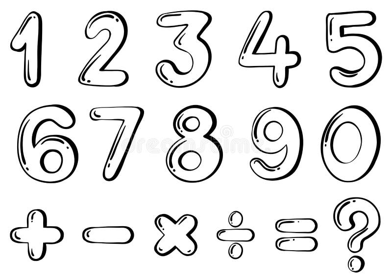 Verschiedene Numerische Zahlen Vektor Abbildung - Illustration von ...