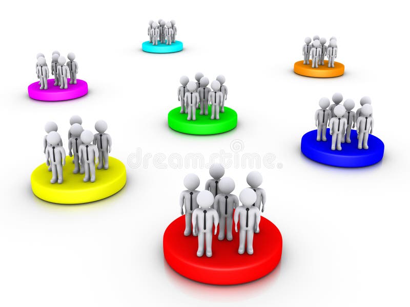 Verschillende Commerciële Groepen Stock Illustratie - Illustration of ...