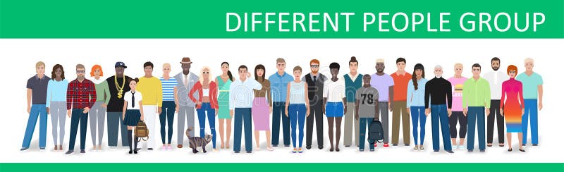 Verschillende Mensen En Groepen, Vector Vector Illustratie ...