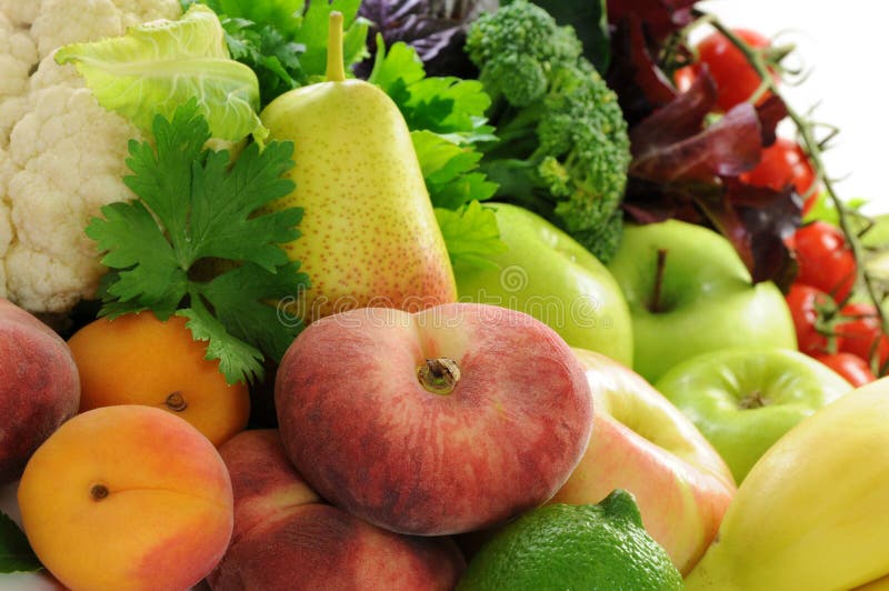 Verschillende Soorten Groenten En Fruit Stock Foto - Image of vezel ...