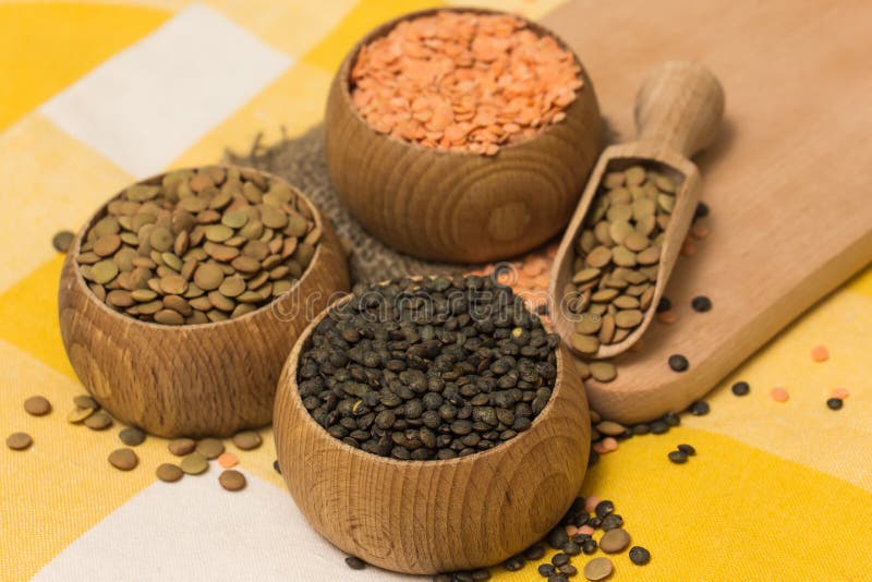 Verschillende Soorten Linzen Stock Afbeelding - Afbeelding bestaande ...