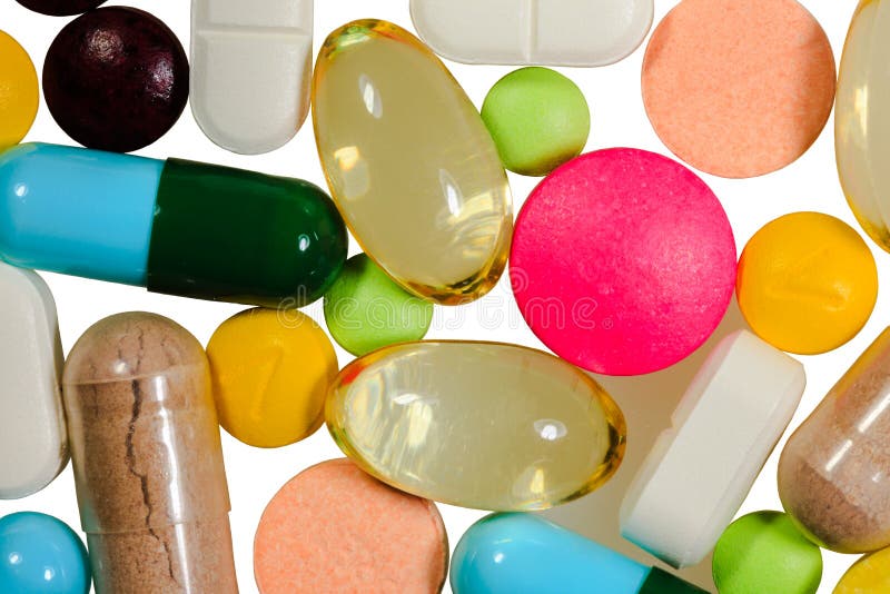 Verschillende Soorten Pillen Stock Foto - Image of rood, achtergrond ...