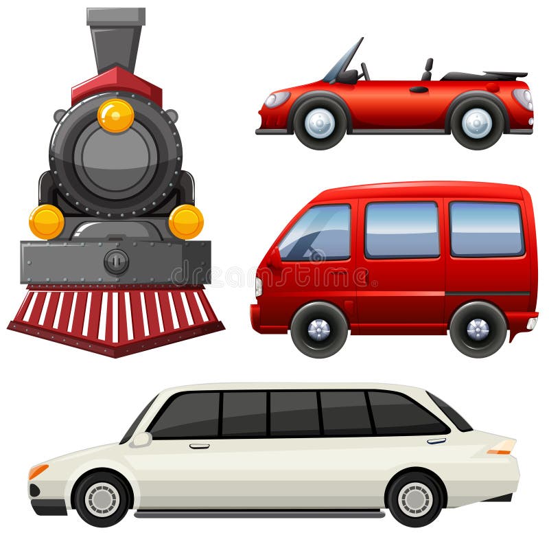 Verschillende Types Van Voertuigen Vector Illustratie - Illustration of ...