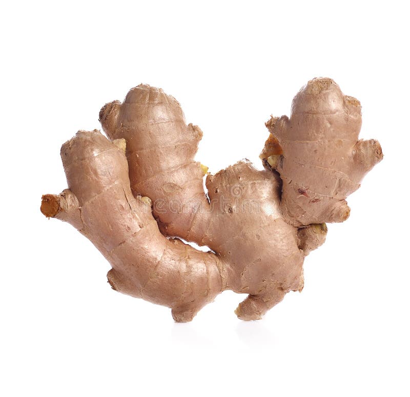Verse Gember Op Witte Achtergrond Stock Afbeelding - Image of eten ...