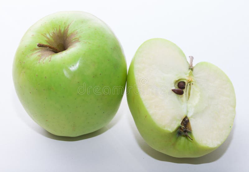 Verse Groene Appel Met Appel Halve #7 Stock Foto - Image of perfect ...