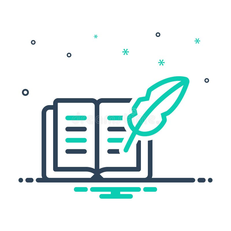 Mix Icon for Verse, Poetry and Lyric Stock Vector - Illustration of ...