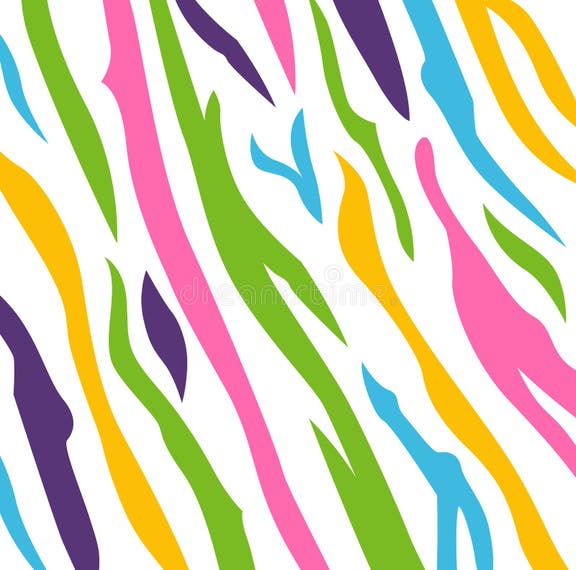 Verse Kleurrijke Zebra vector illustratie. Illustration of achtergrond ...