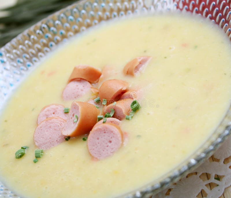 Verse soep stock afbeelding. Image of diner, vers, lunch - 7776295