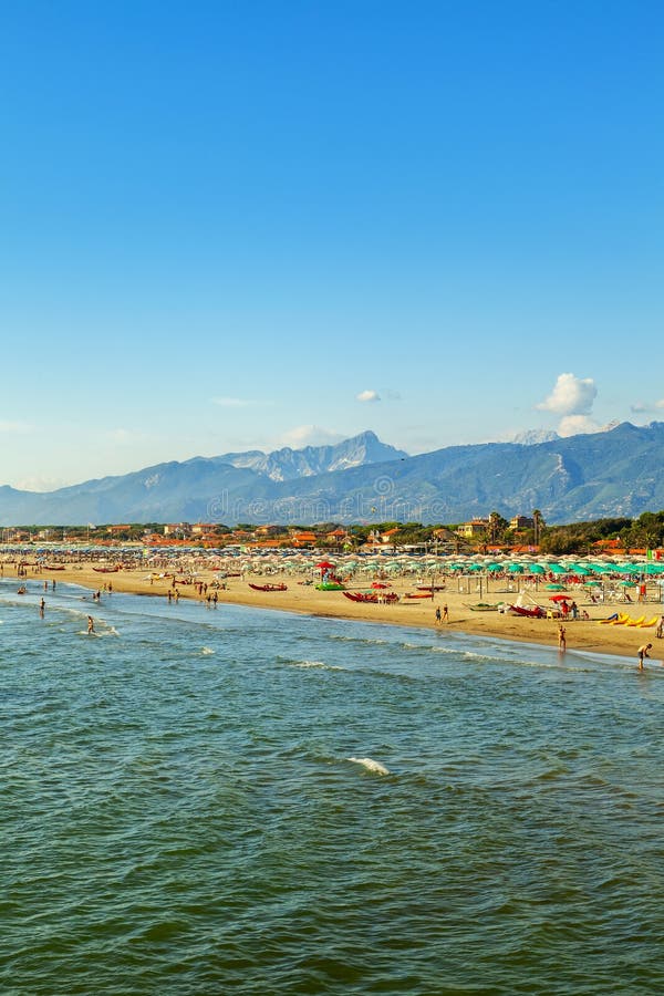 Versilia Coast View on Summer Stock Photo - Image of view, vacation ...