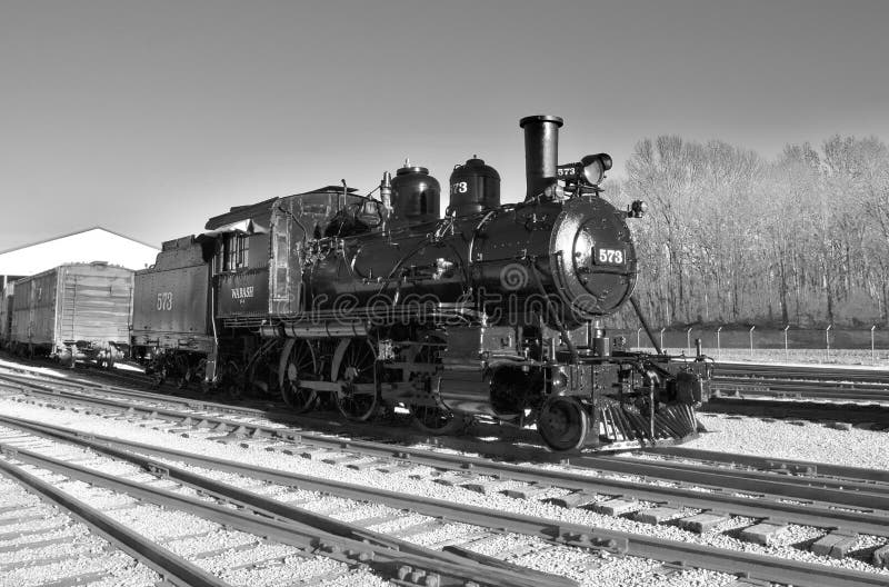 Wabash 2-6-0 `Mogul` Steam Locomotive #573 Editorial Photo - Image of ...