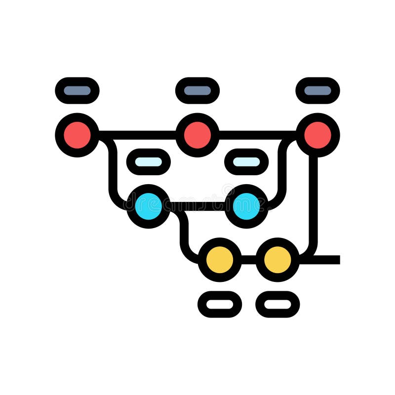 Version Control Software Color Icon Vector Illustration Stock Vector ...